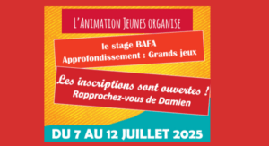 Stage BAFA, approfondissement : Grands jeux - Villiers-le-Bâcle (91)